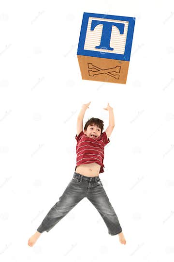 Alphabet Blocks Letter T. stock photo. Image of concept - 14858812