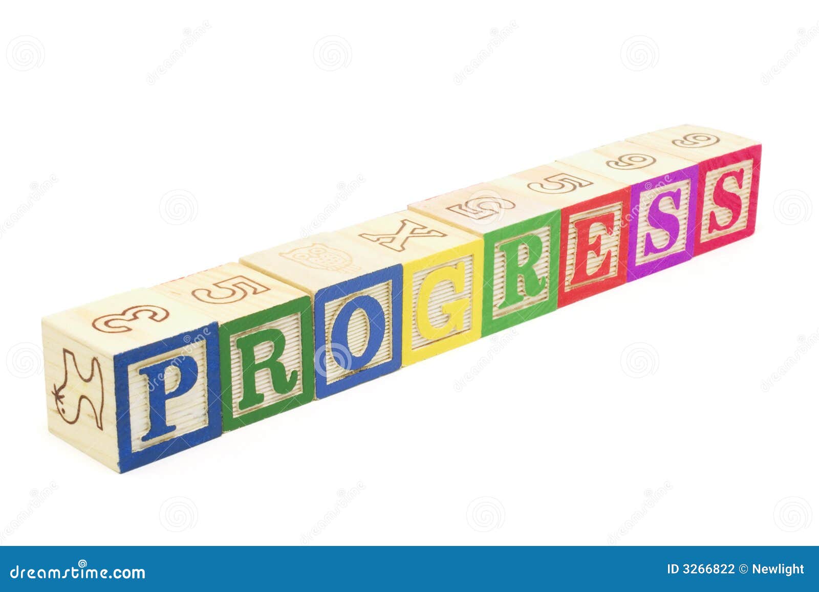 Alphabet Blocks - Progress stock photo. Image of isolated - 3266822