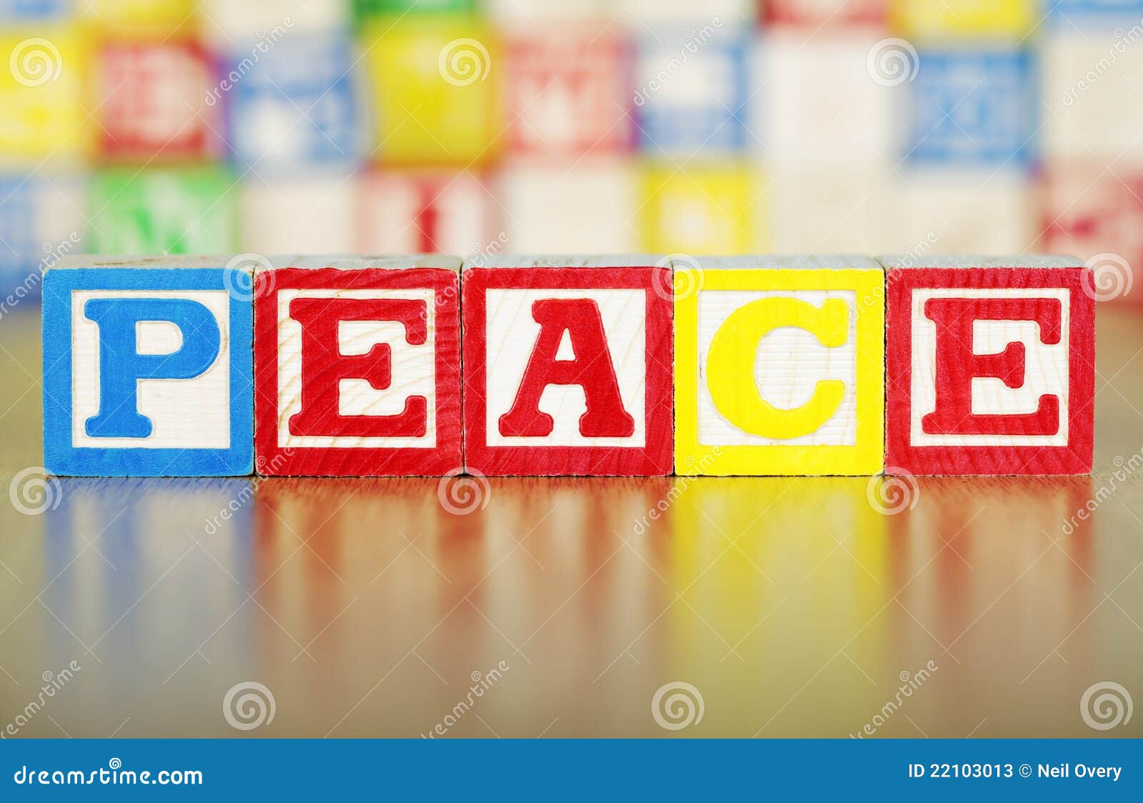 Alphabet Blocks Spelling Out Peace Stock Image - Image of blocks, word ...