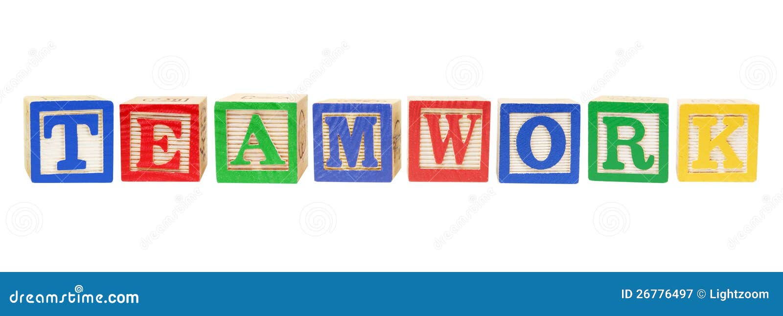 Alphabet Blocks with Teamwork Concept Stock Image - Image of play ...