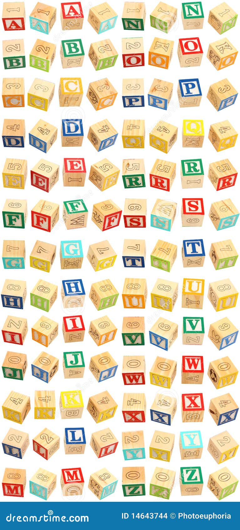 Alphabet Blocks a thru Z stock photo. Image of reading - 14643744