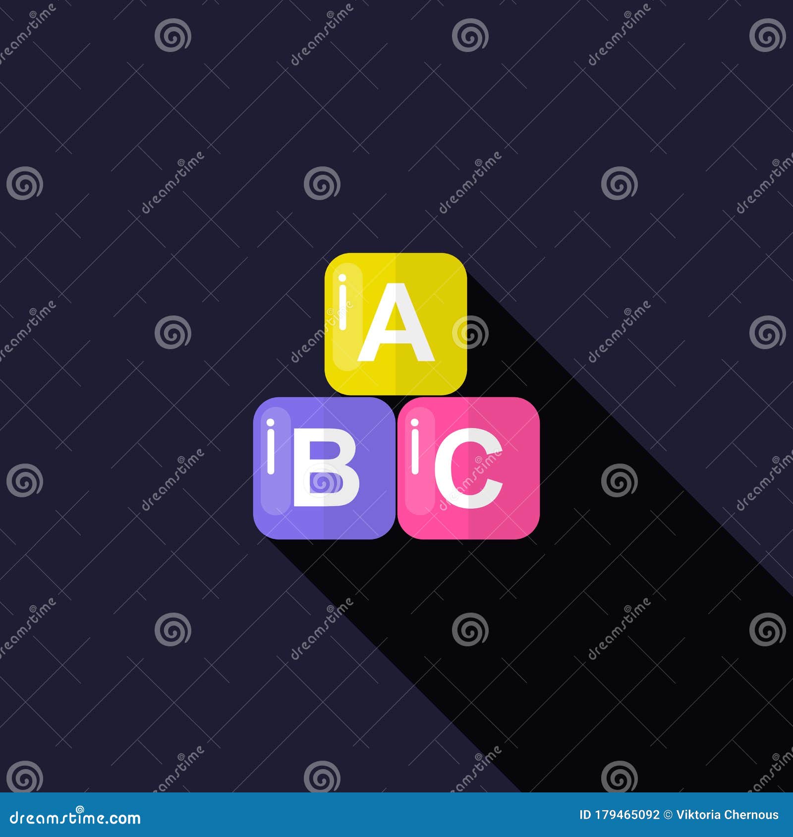 Alphabet Blocks Vector Icon Stock Illustration - Illustration of ...