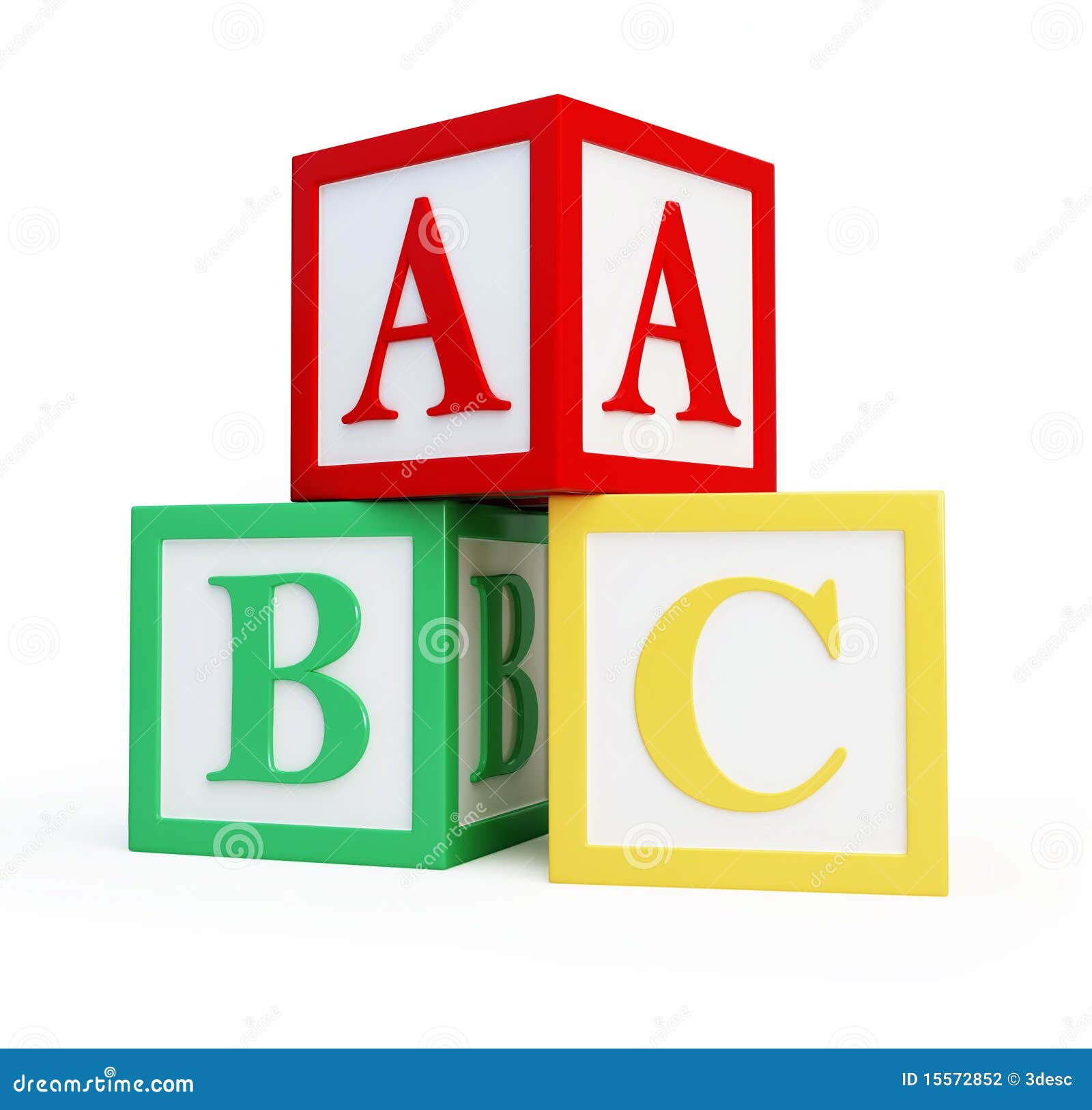 Alphabet Blocks a White Background Stock Illustration - Illustration of ...
