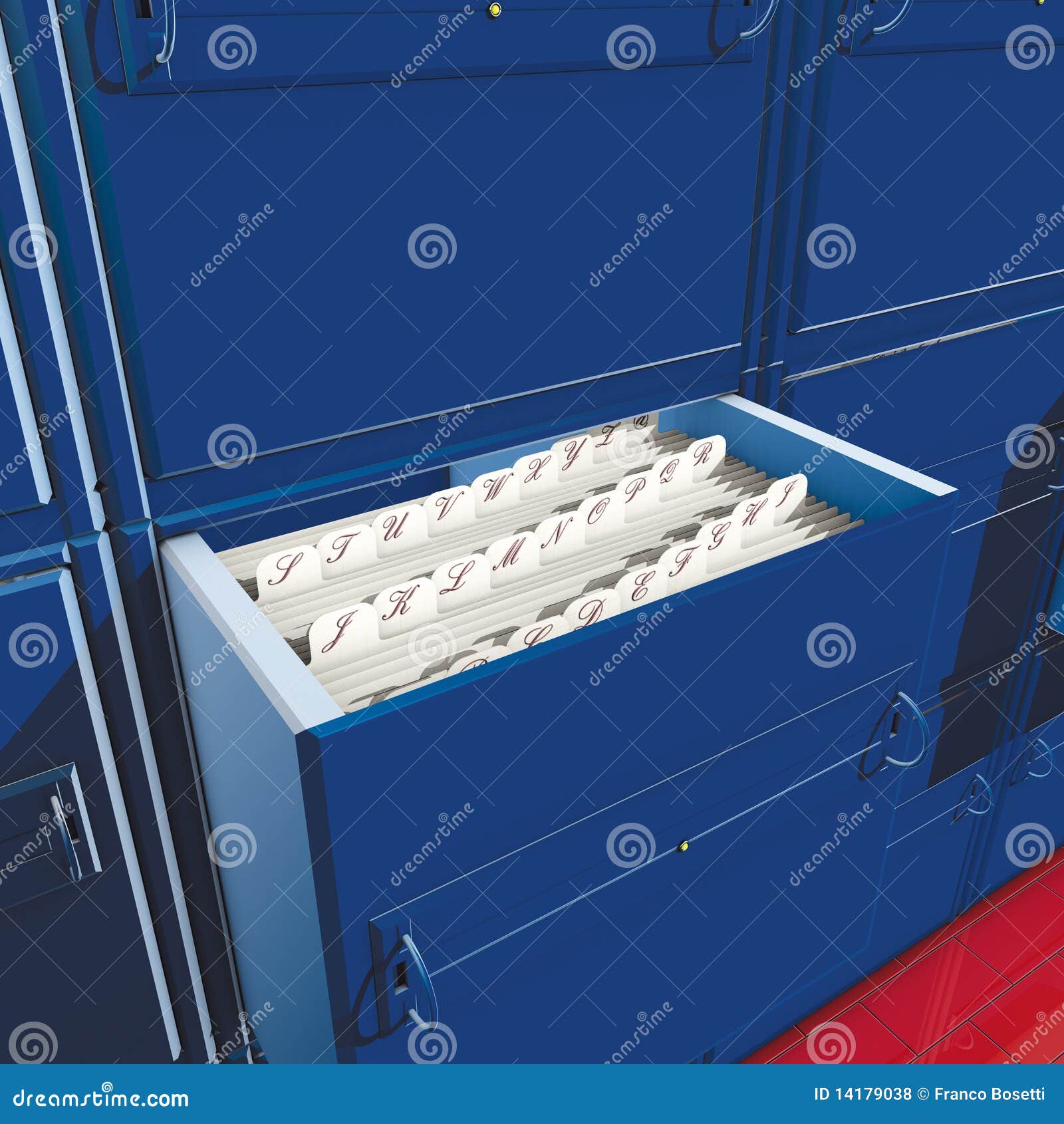 Alphabet blue box archive stock illustration. Illustration of archives ...