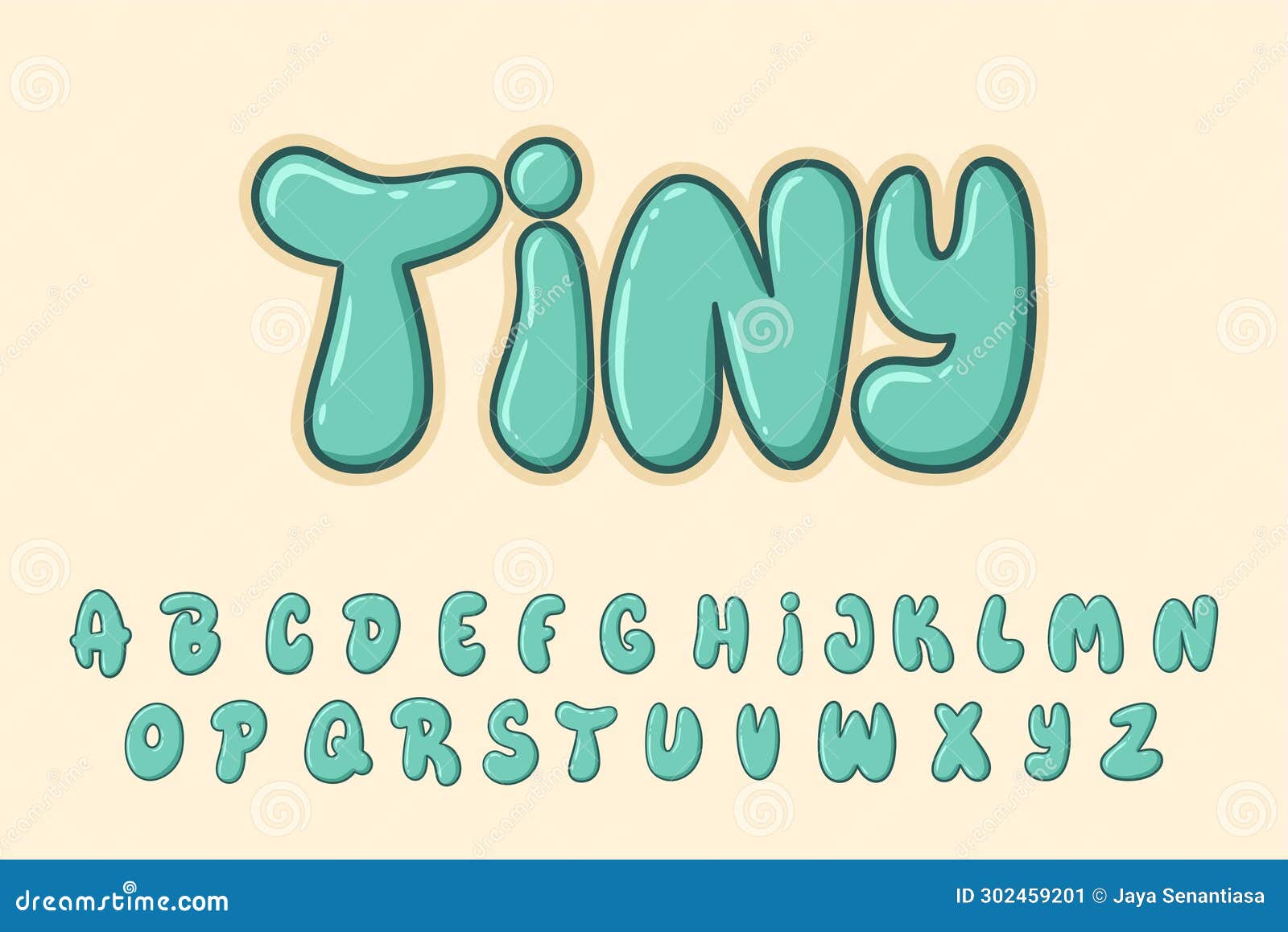 Alphabet Blue Cute Fat Font Type Cartoon Vector Stock Illustration ...