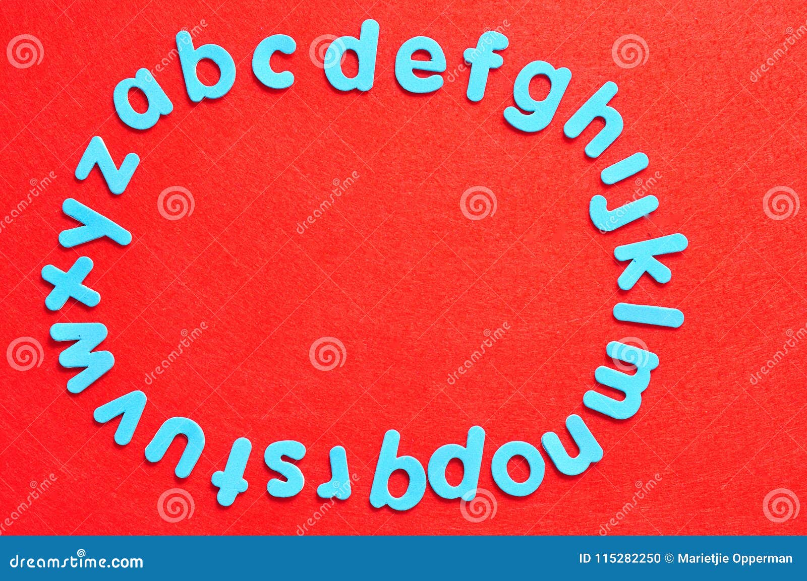 The Alphabet in Blue Letters Stock Photo - Image of color, font: 115282250