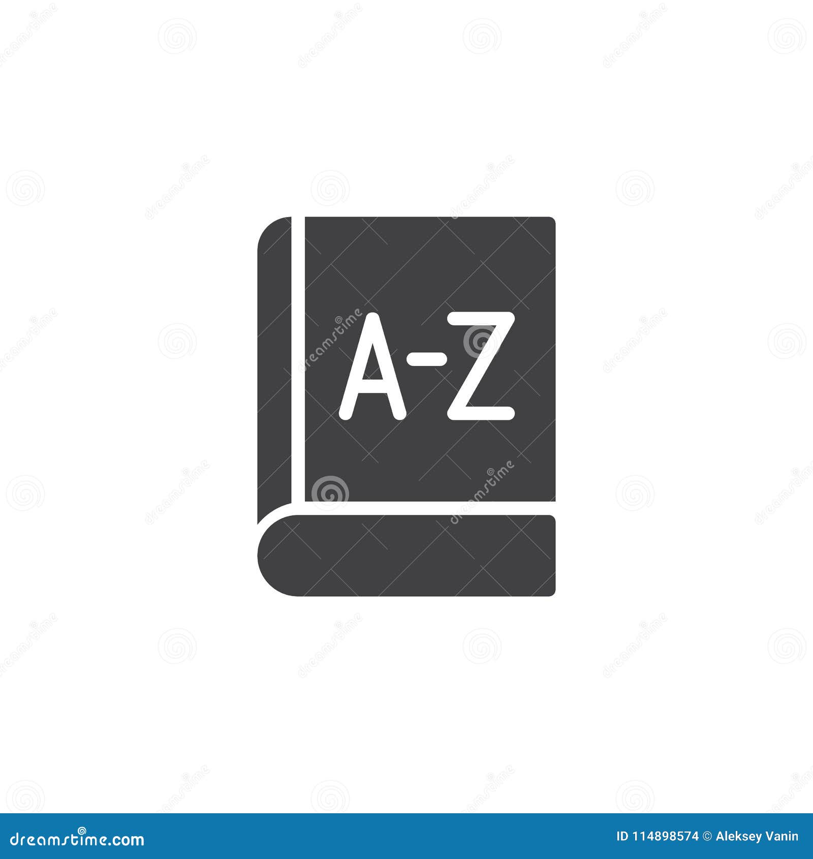 Alphabet book vector icon stock vector. Illustration of logo - 114898574