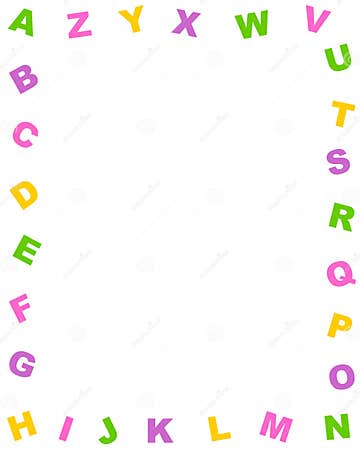 Alphabet border stock vector. Illustration of frame, separated - 7450313