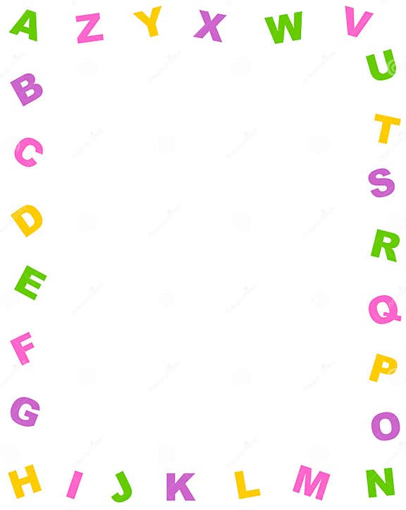 Alphabet border stock vector. Illustration of frame, separated - 7450313