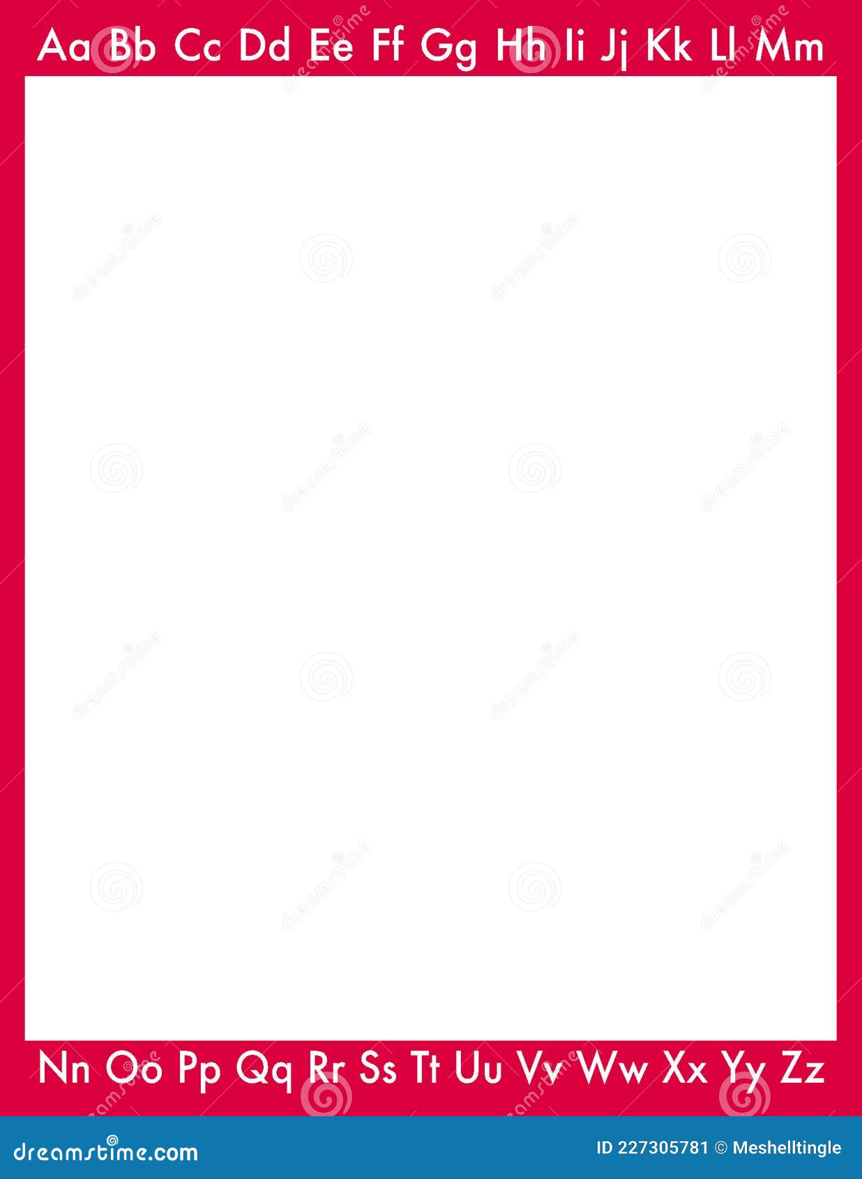 Alphabet Border with Upper and Lower Case Letters Stock Illustration ...