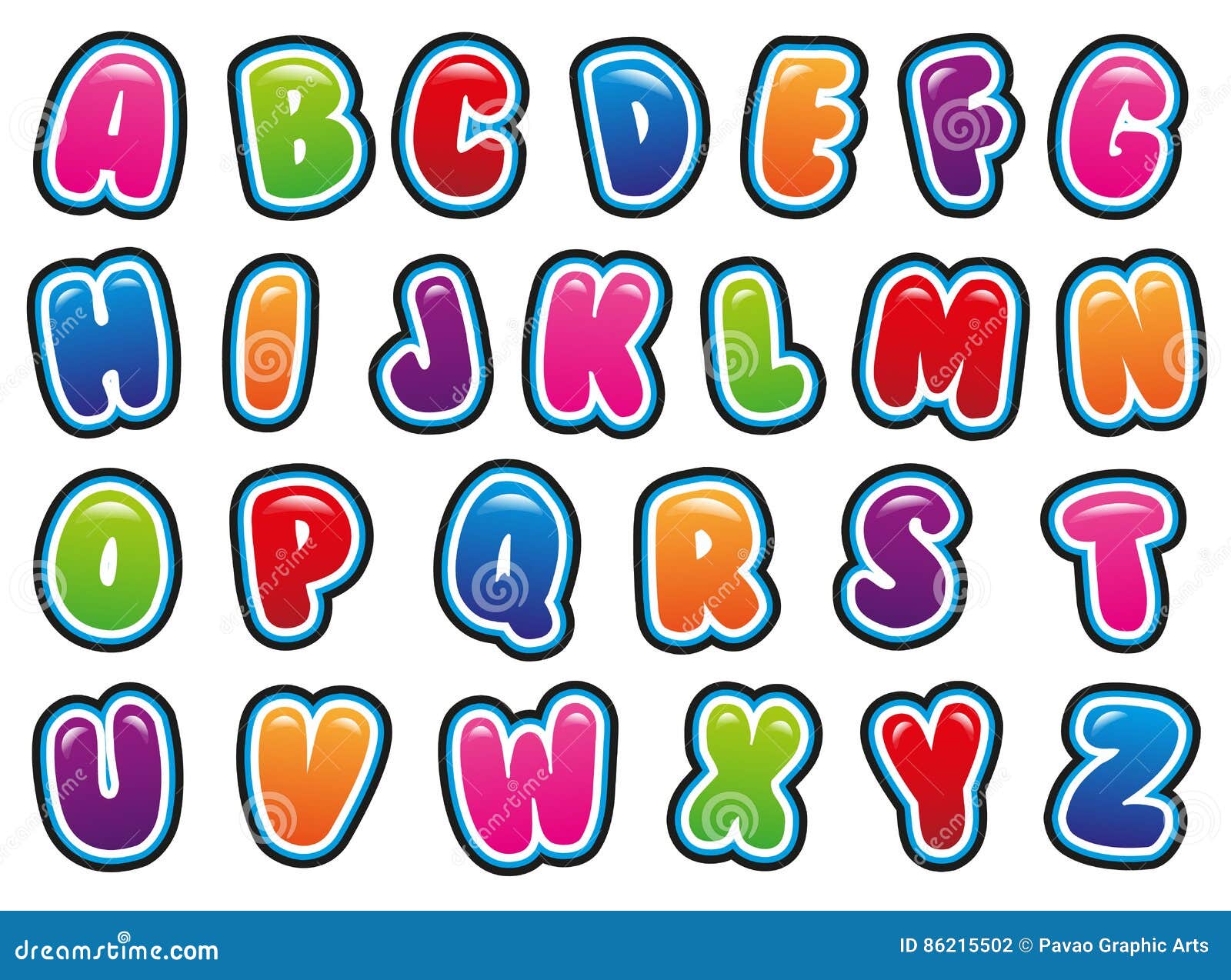 Alphabet stock vector. Illustration of colors, school - 86215502