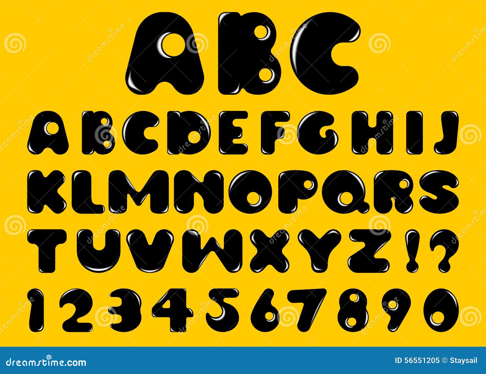 Alphabet of bubbles stock vector. Illustration of flowing - 56551205