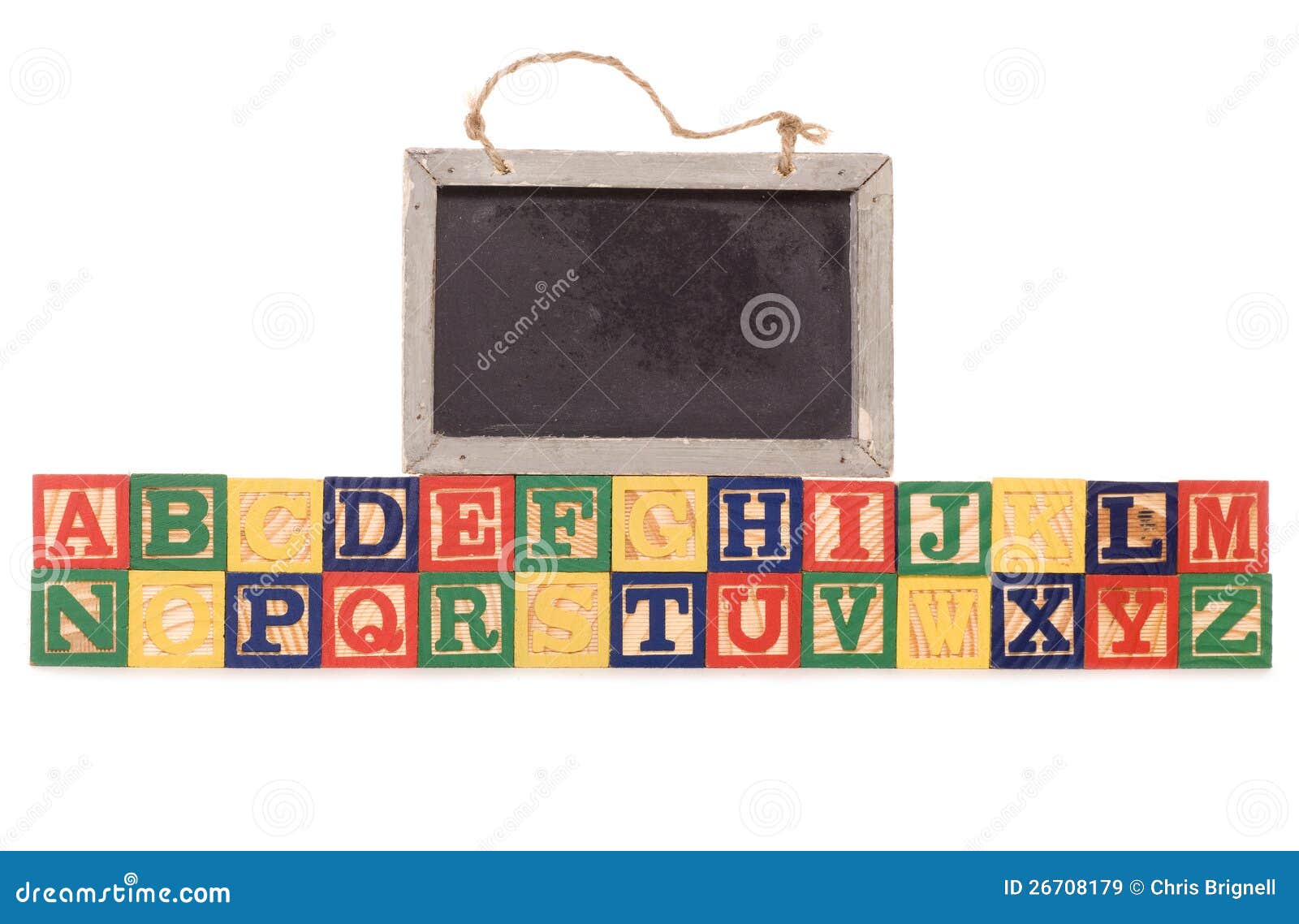 Alphabet Building Blocks with Chalkboard Stock Image - Image of blocks ...
