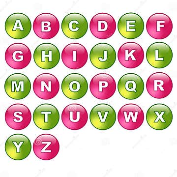 Alphabet buttons stock vector. Illustration of shine - 13019714