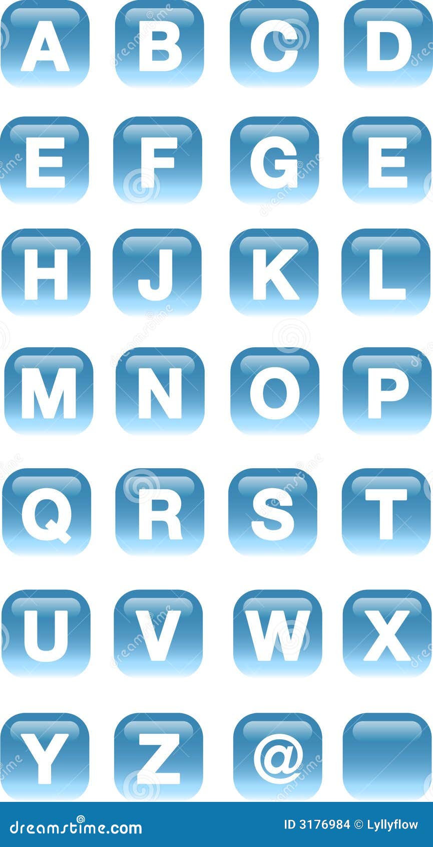 Alphabet buttons stock illustration. Illustration of educational - 3176984