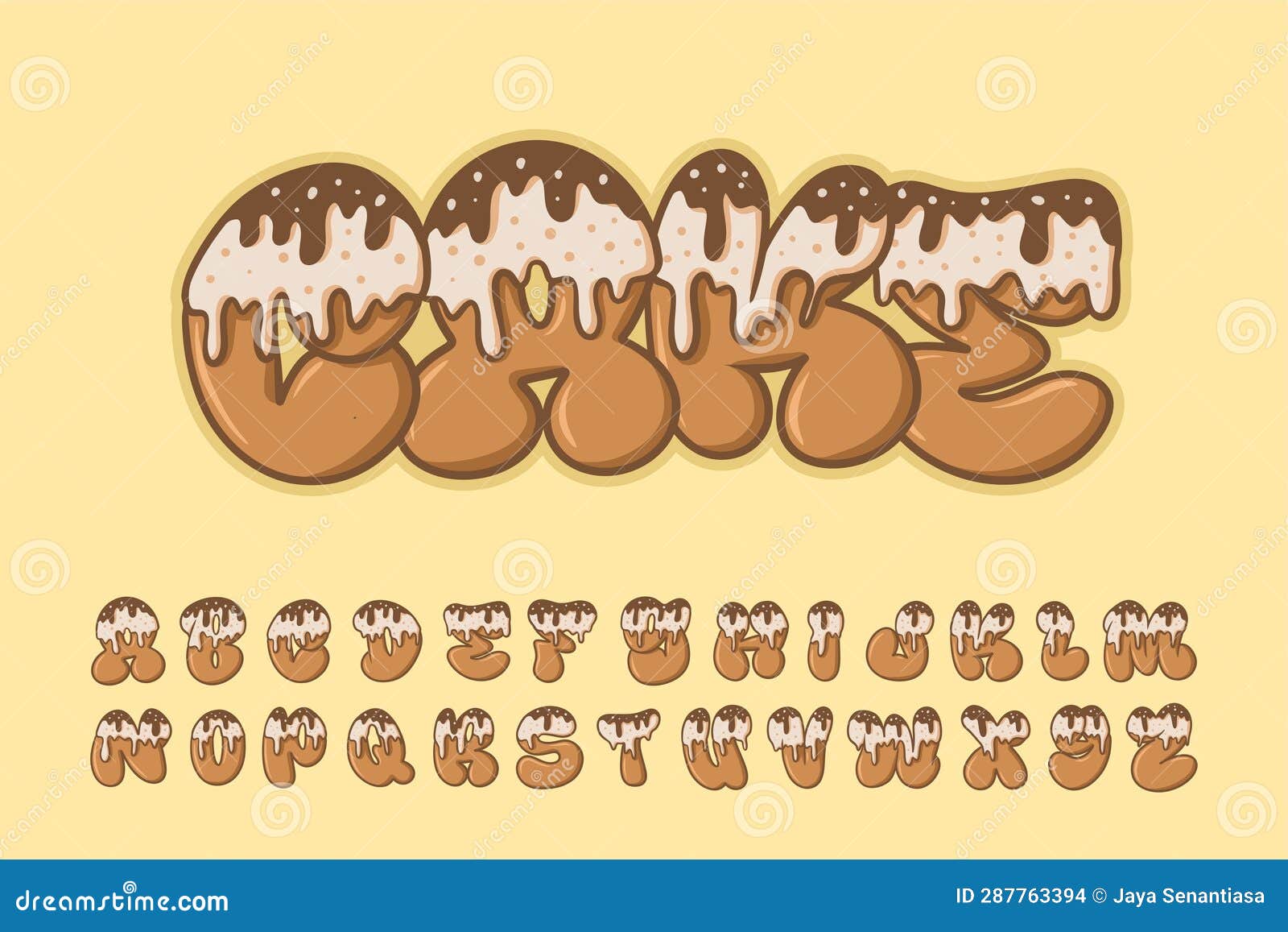 Alphabet Melt Blue Cartoon Vector | CartoonDealer.com #296733326