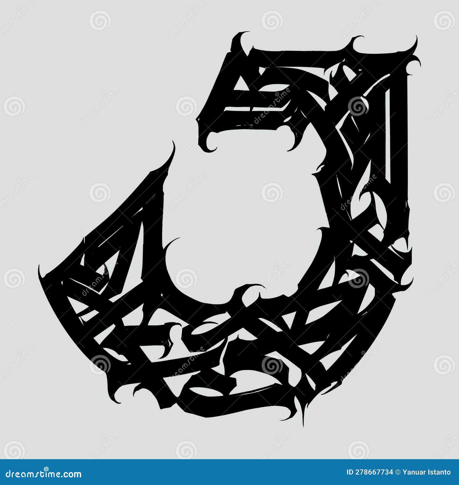 ALPHABET CALLIGRAFFITI LETTER J Stock Illustration - Illustration of ...