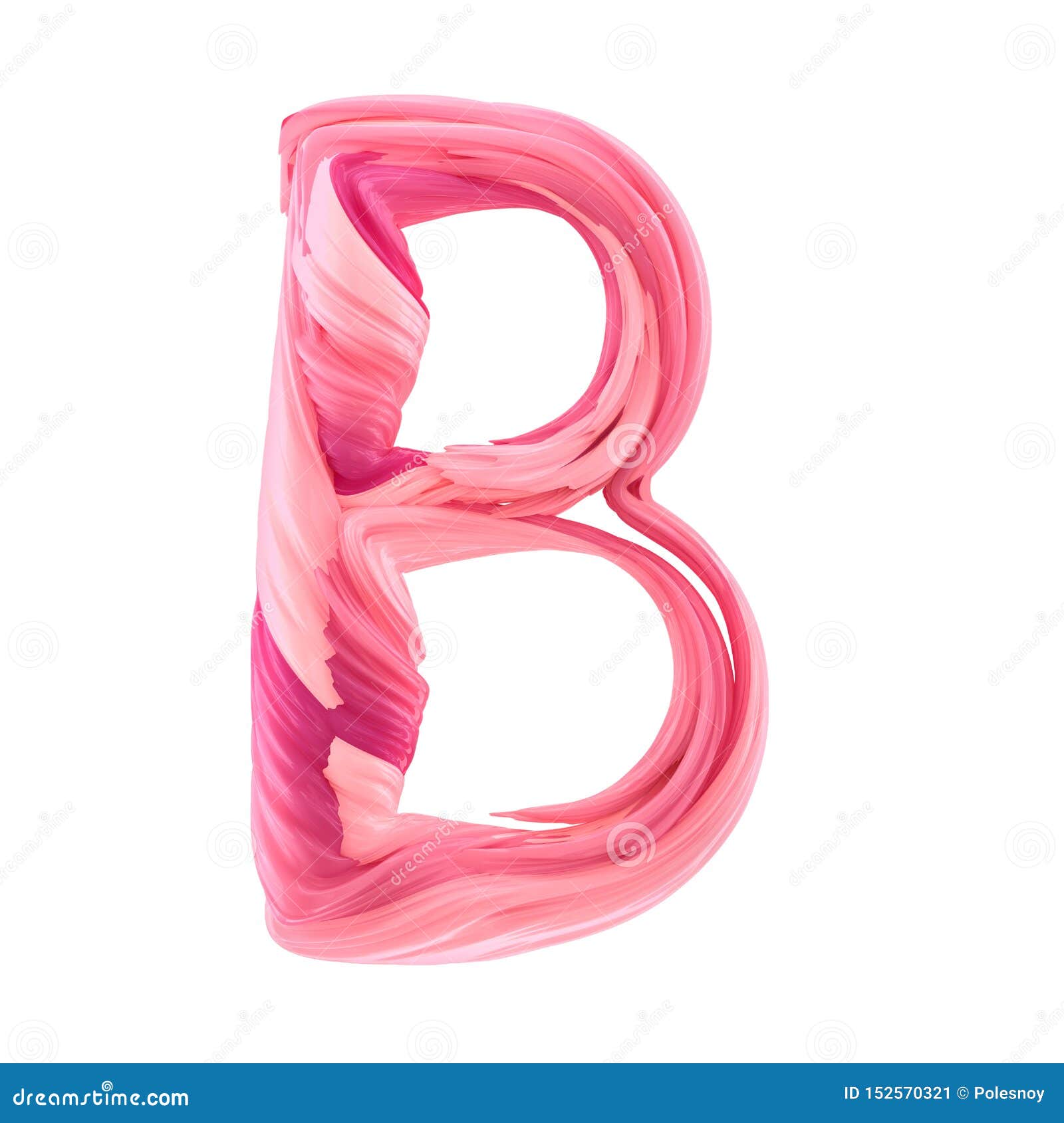 Alphabet Candy Twisted Style Art and Illustration Letter B. 3D Stock ...