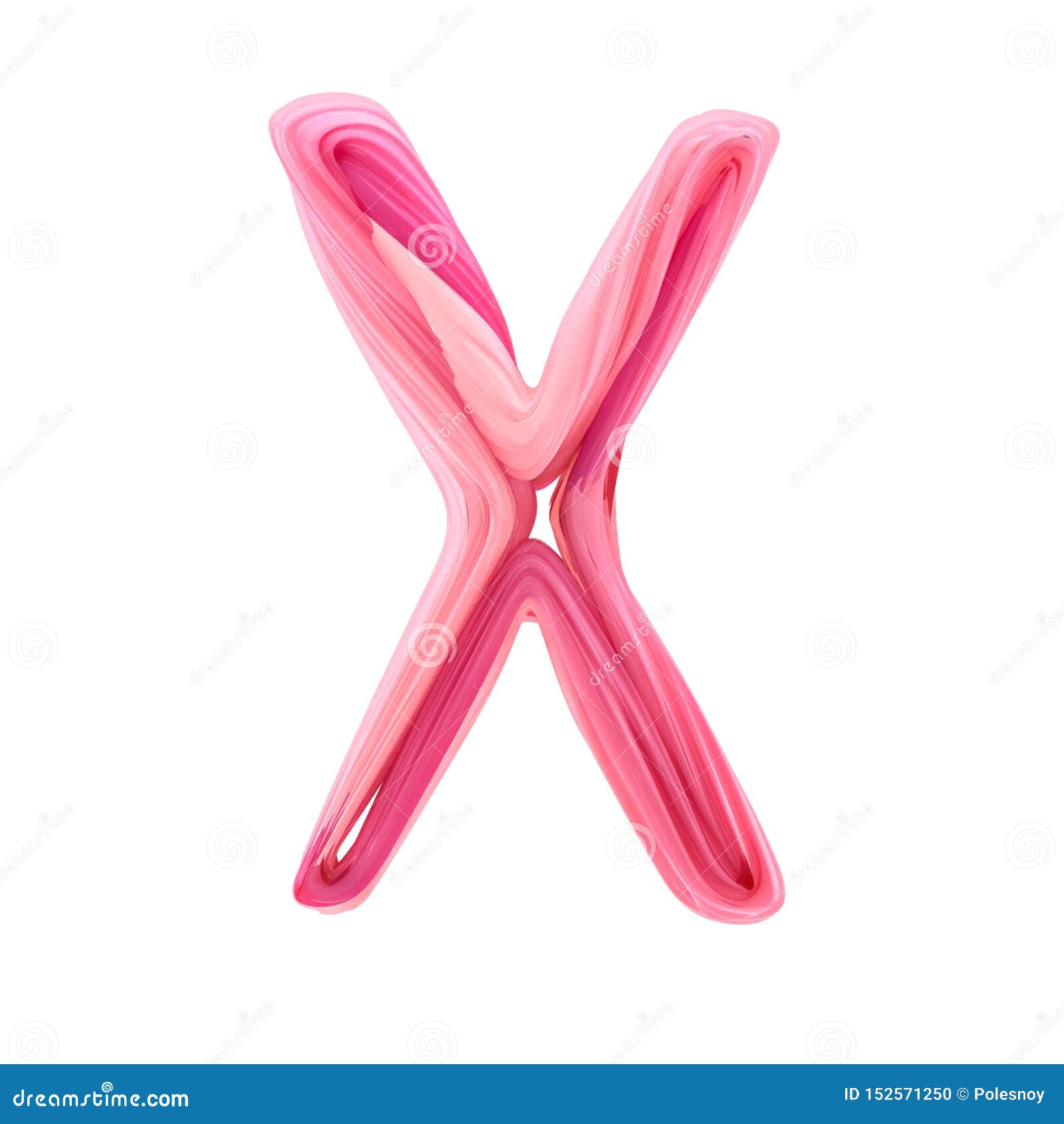 Alphabet Candy Twisted Style Art and Illustration Letter X. 3D Stock ...