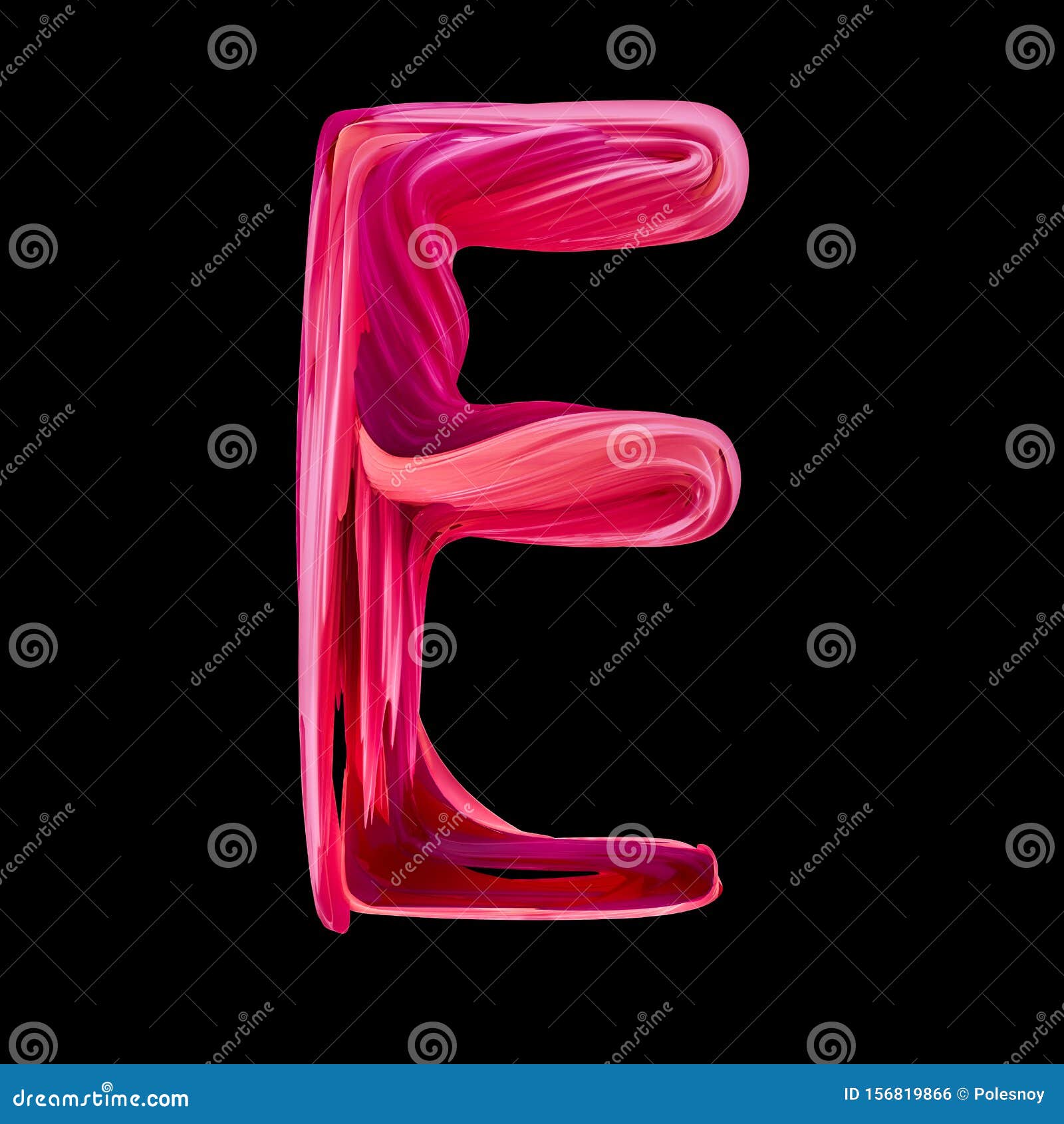 Alphabet Candy Twisted Style Art and Illustration Letter E. 3D Stock ...