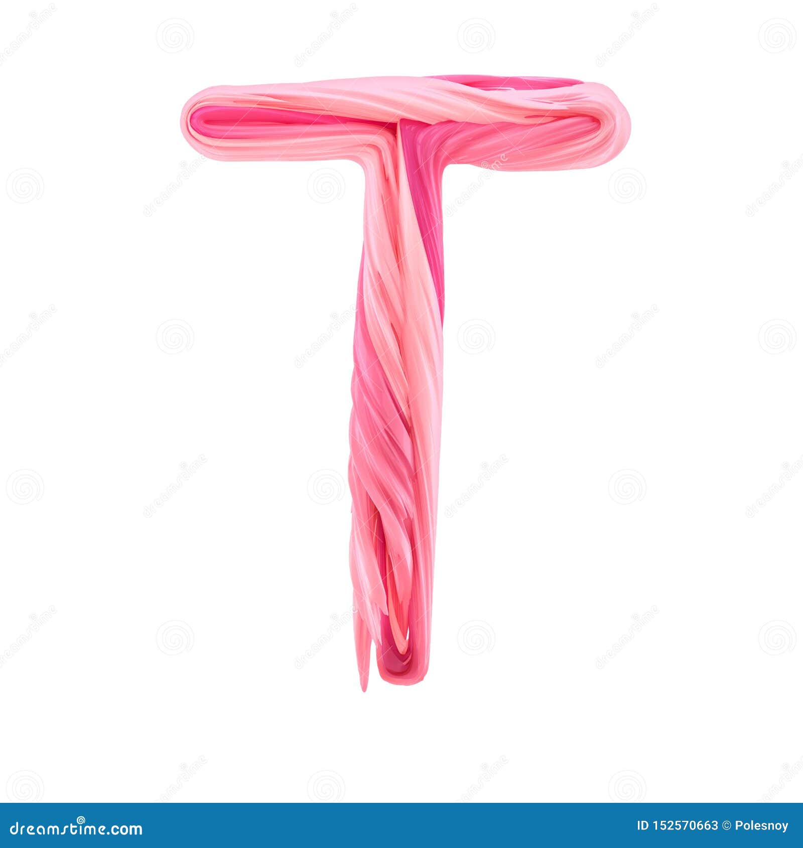 Alphabet Candy Twisted Style Art and Illustration Letter T. 3D Stock ...