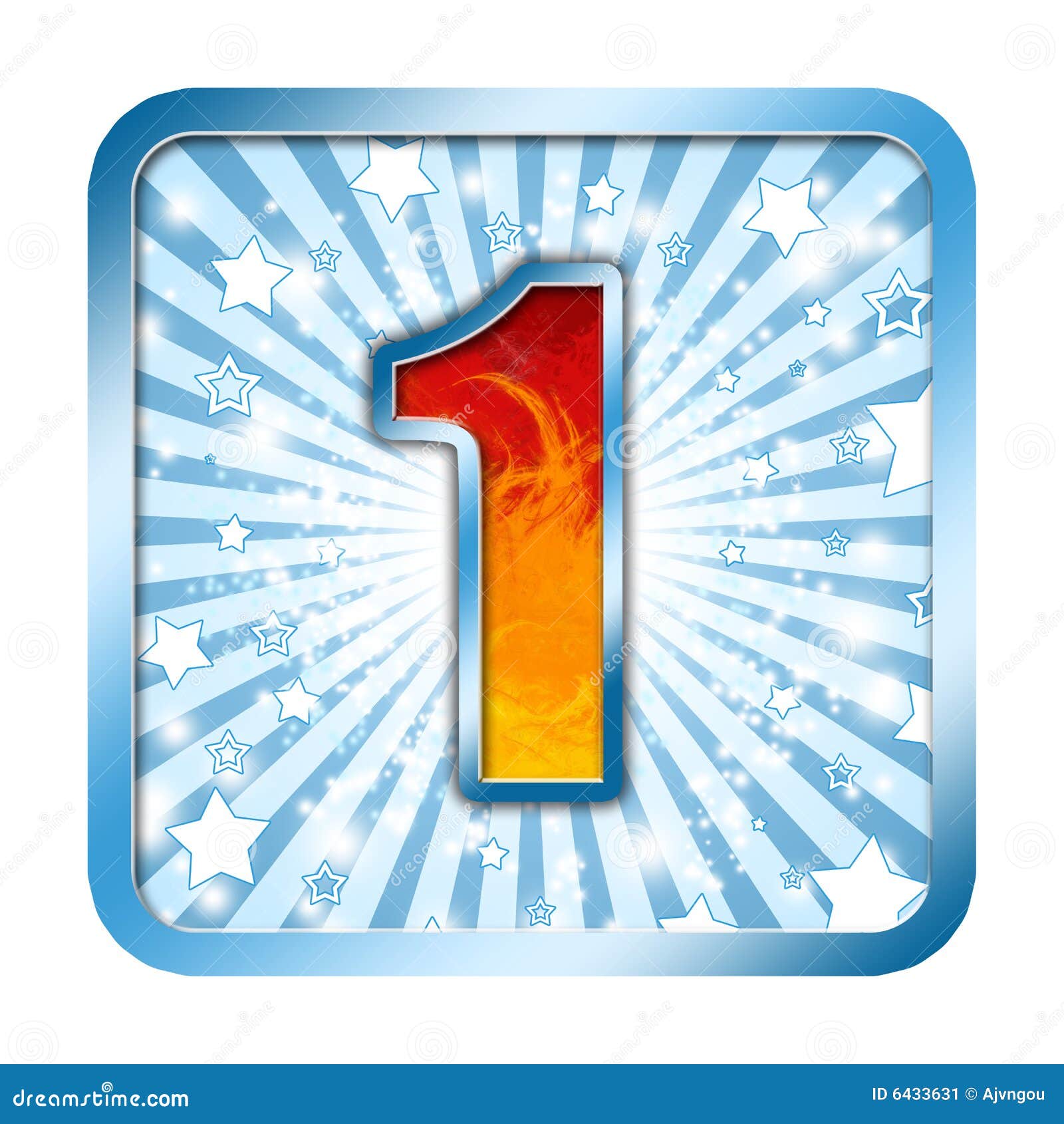 Alphabet Celebration Letter - 1 One Stock Illustration - Illustration ...