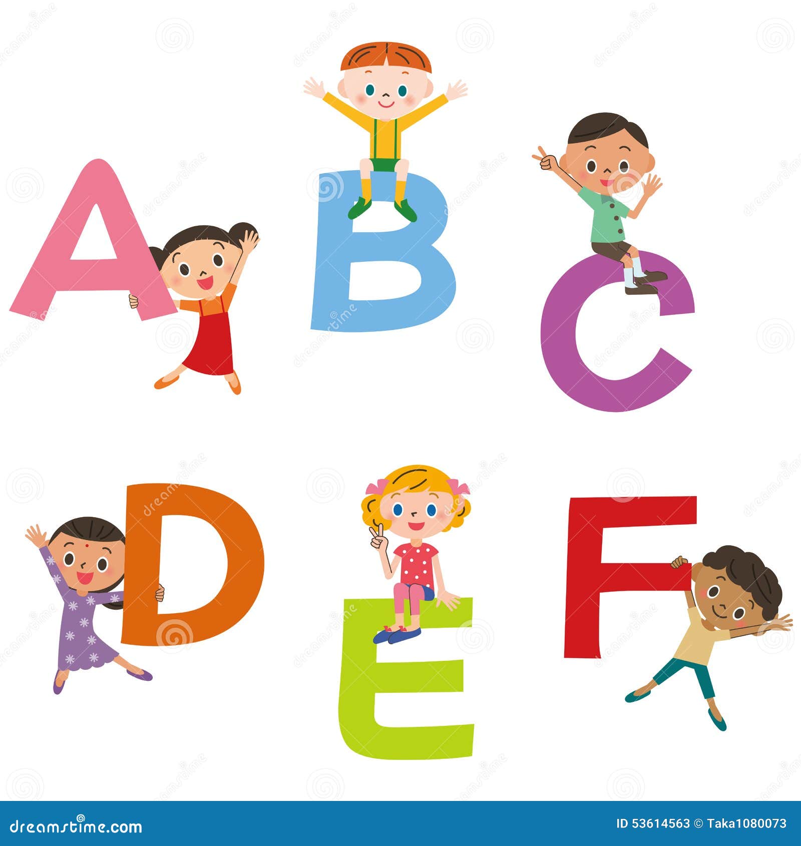 The alphabet and children stock vector. Illustration of education ...
