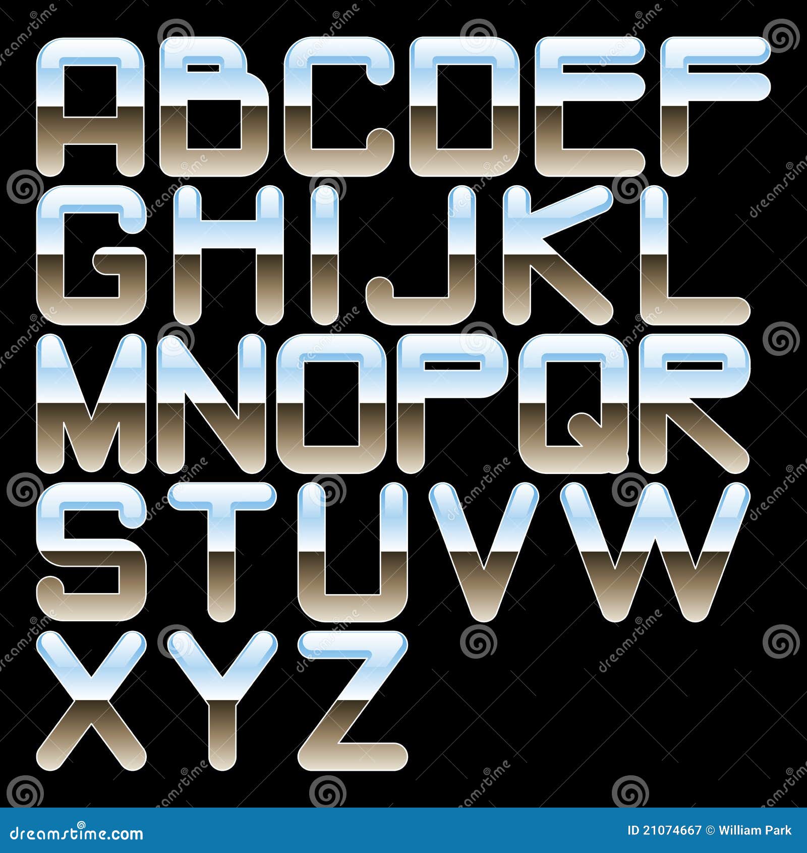 Alphabet chrome stock vector. Illustration of brilliant - 21074667