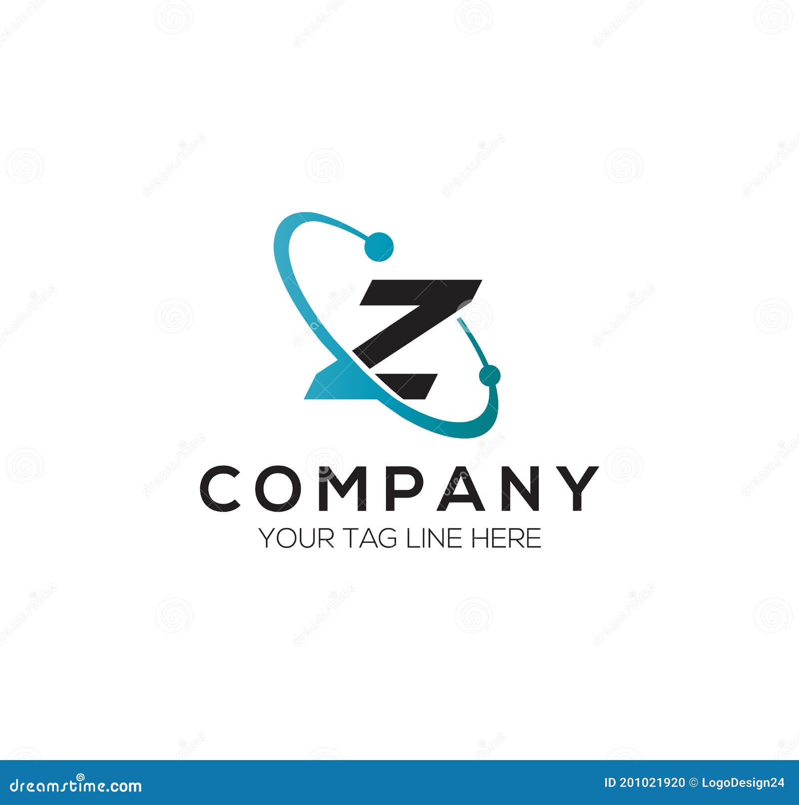 Z Alphabet Circle Logo Design Concept Stock Vector - Illustration of ...