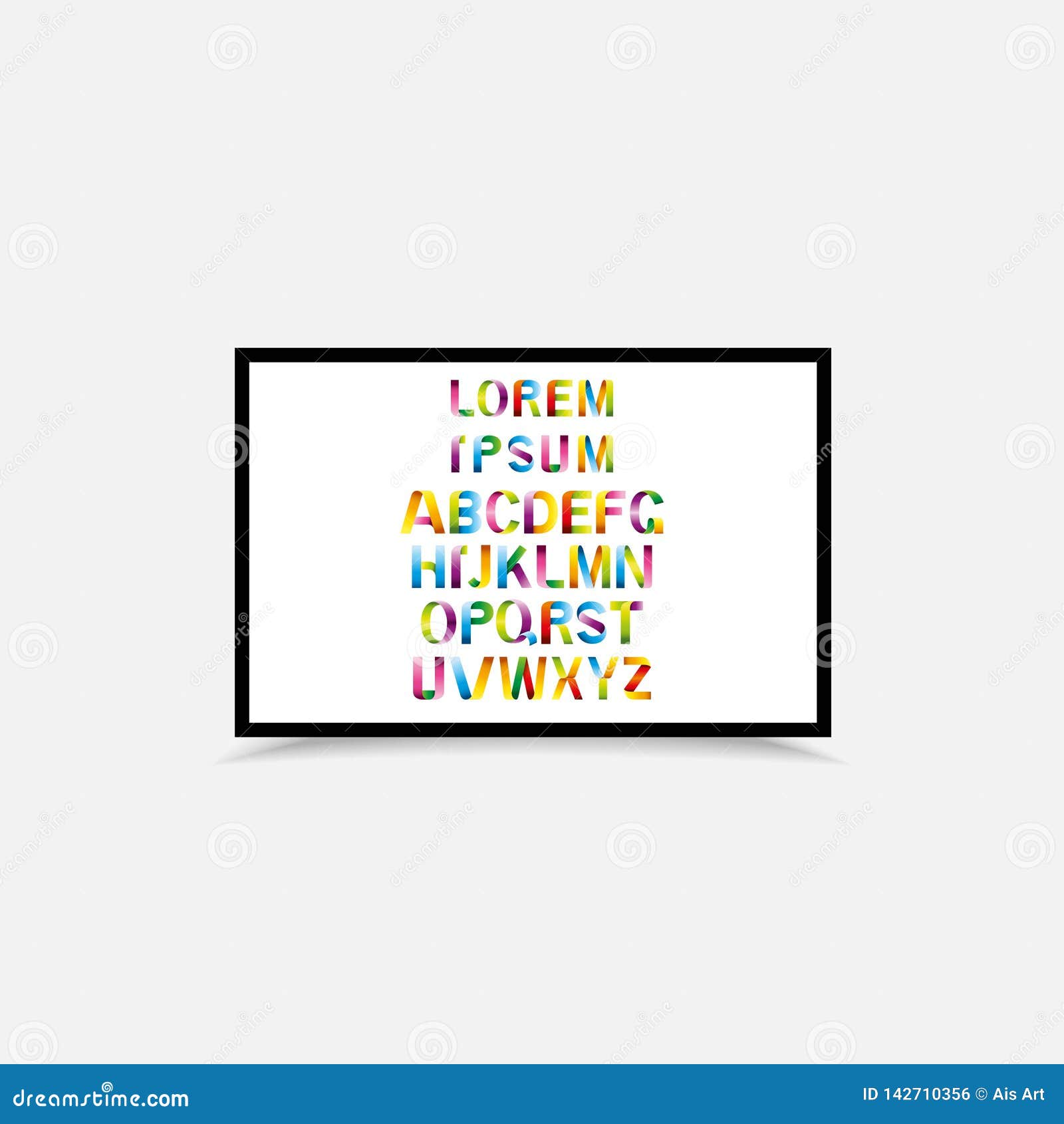 Abstract Alphabet Color Logo Design Vector Isolated on White Background ...