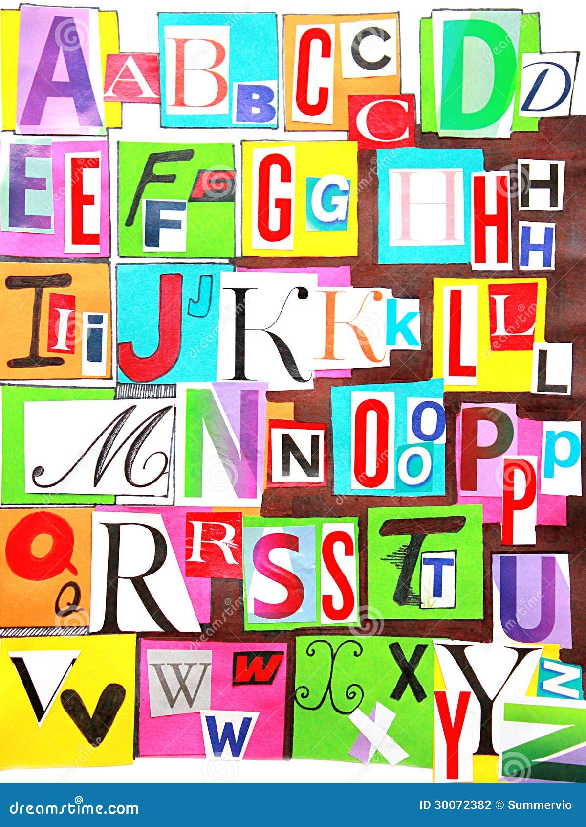 Alphabet color stock photo. Image of clippings, media - 30072382