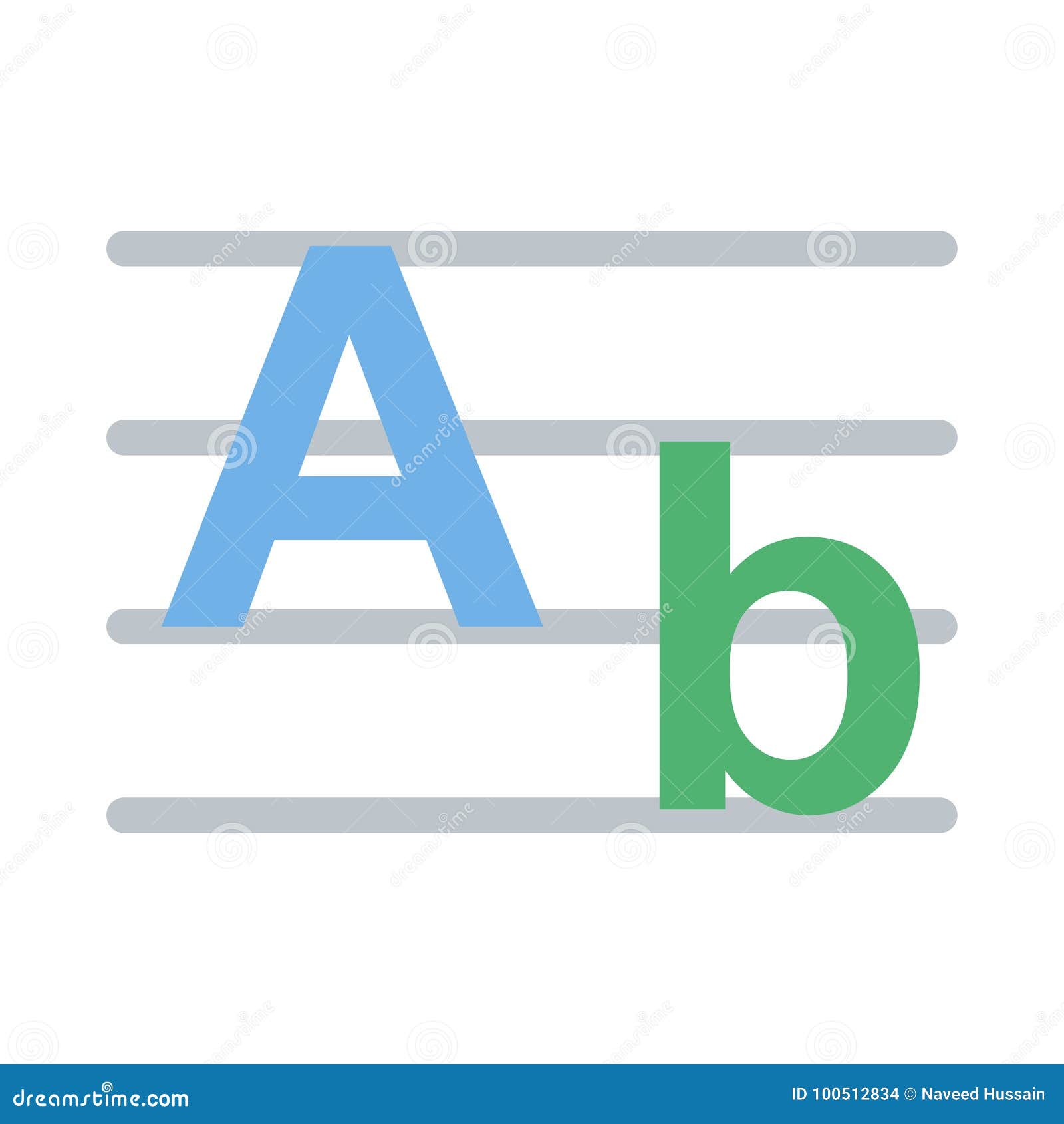 Alphabet icon stock illustration. Illustration of color - 100512834