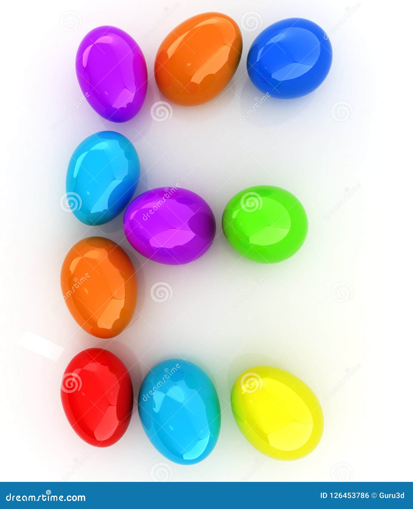 Alphabet from Colorful Eggs. Letter Stock Illustration - Illustration ...