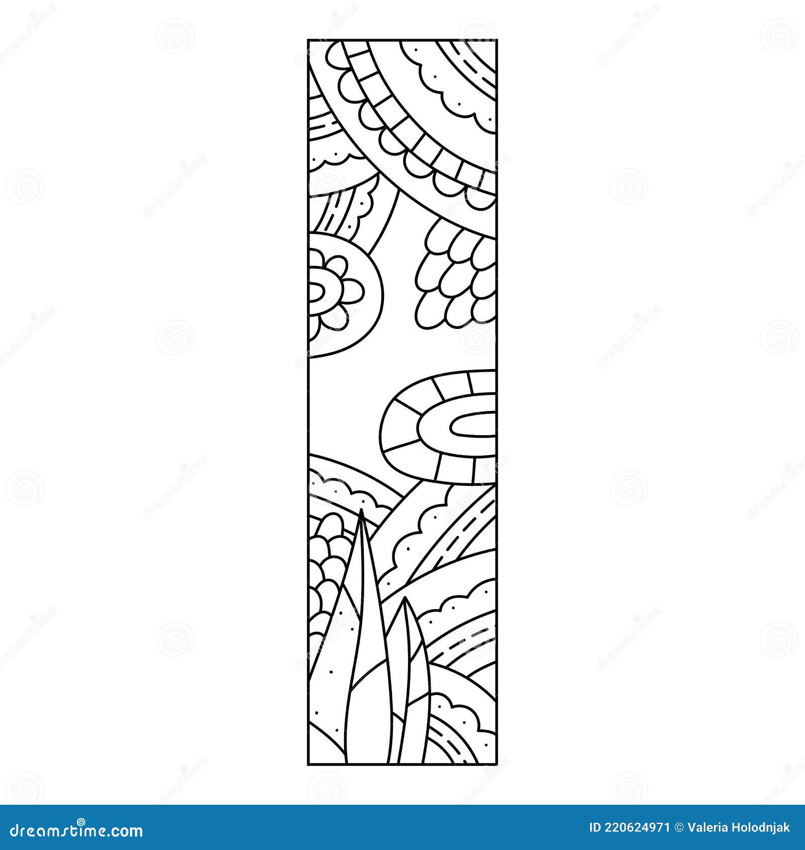 Alphabet Coloring Page. Capital Letter. Vector Illustration. Stock ...