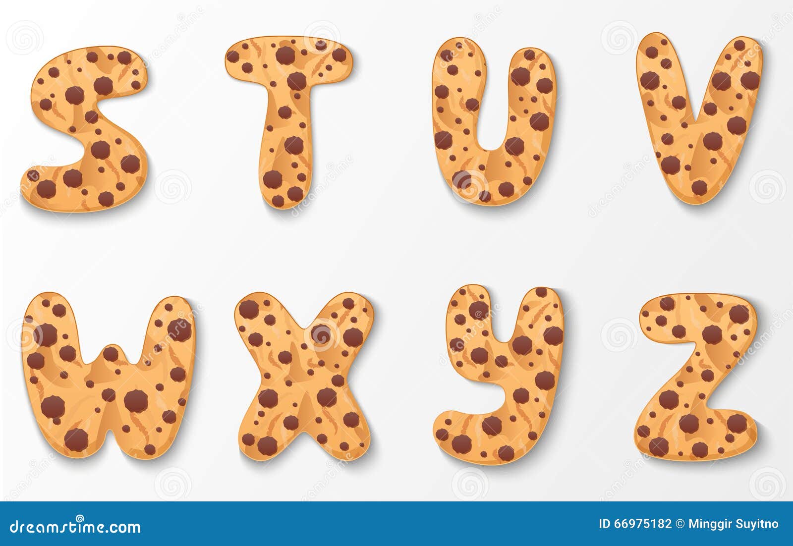 Alphabet on cookies design stock vector. Illustration of biscuits ...