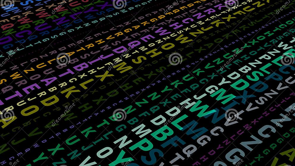 Alphabet in Creative Chaos Unpredictable Typography Pattern with Random ...