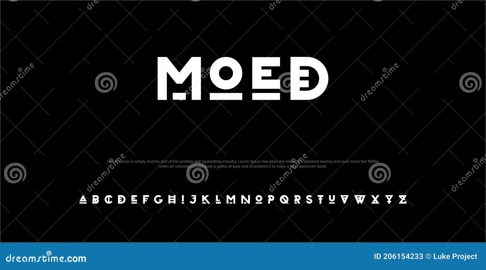 Retro Simple Font. Alphabetical Design Typeface Stock Vector ...
