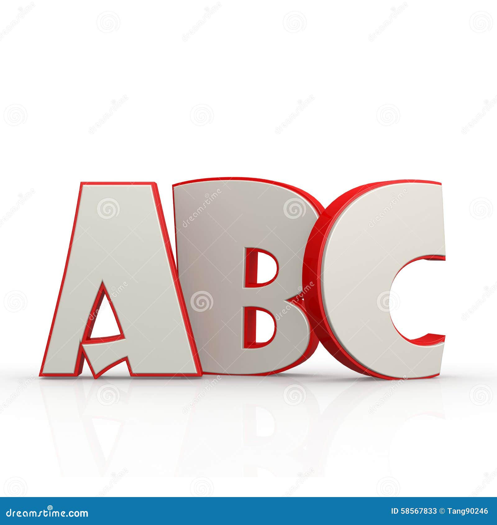 Alphabet D'ABC Avec Le Fond Blanc Illustration Stock - Illustration du ...