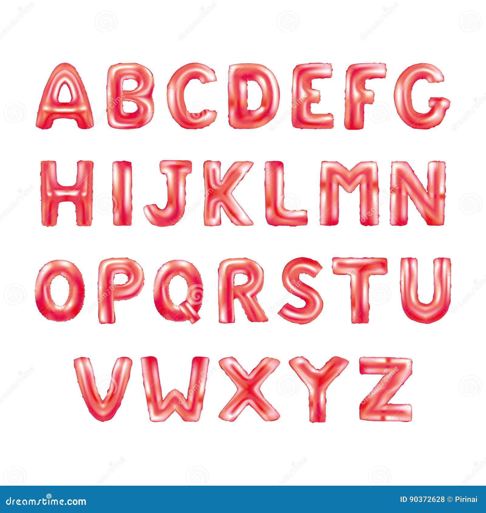 Alphabet d'ABC de ballons illustration de vecteur. Illustration du ...