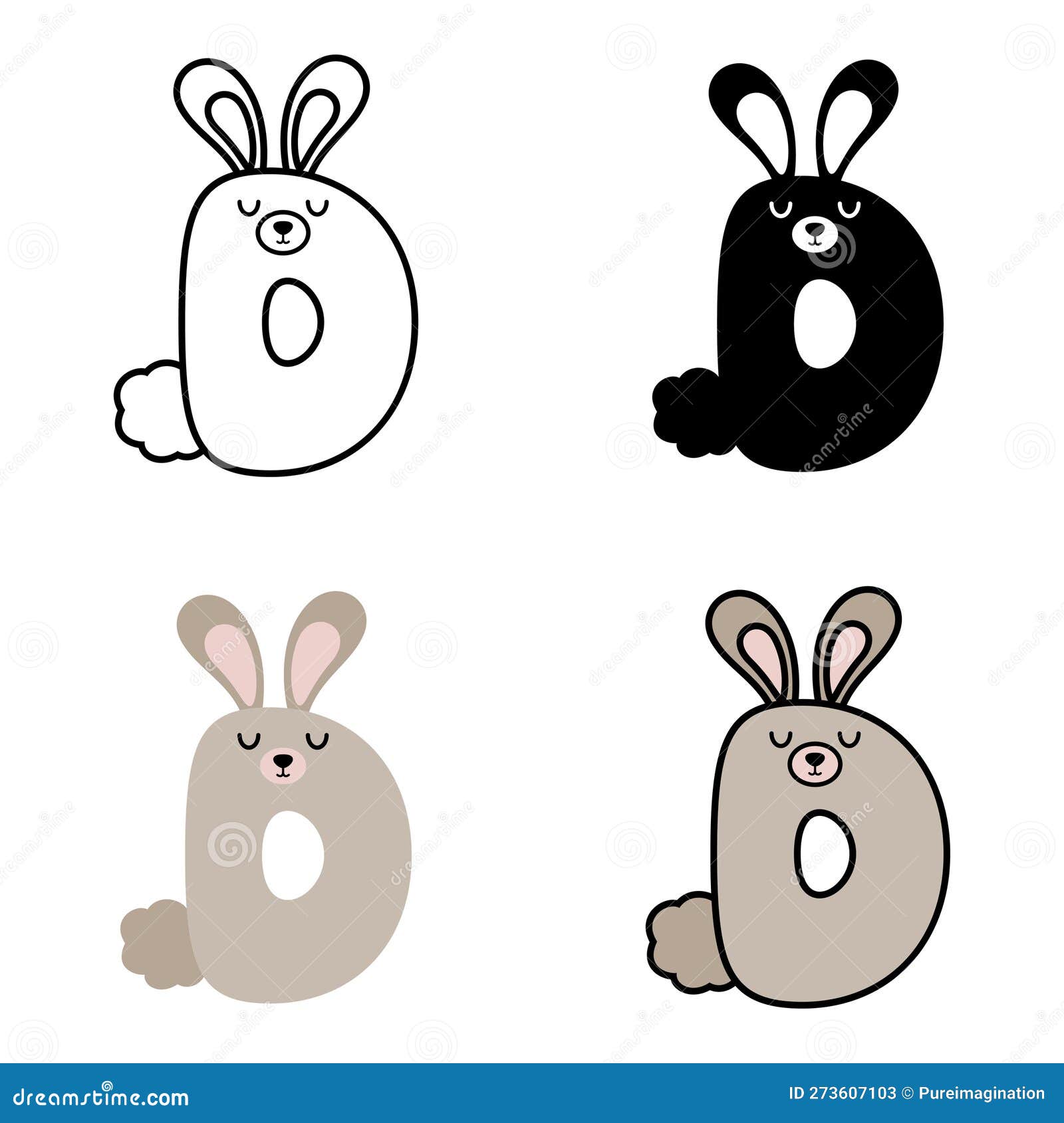 Alphabet D in Flat Style Isolated Stock Vector - Illustration of school ...