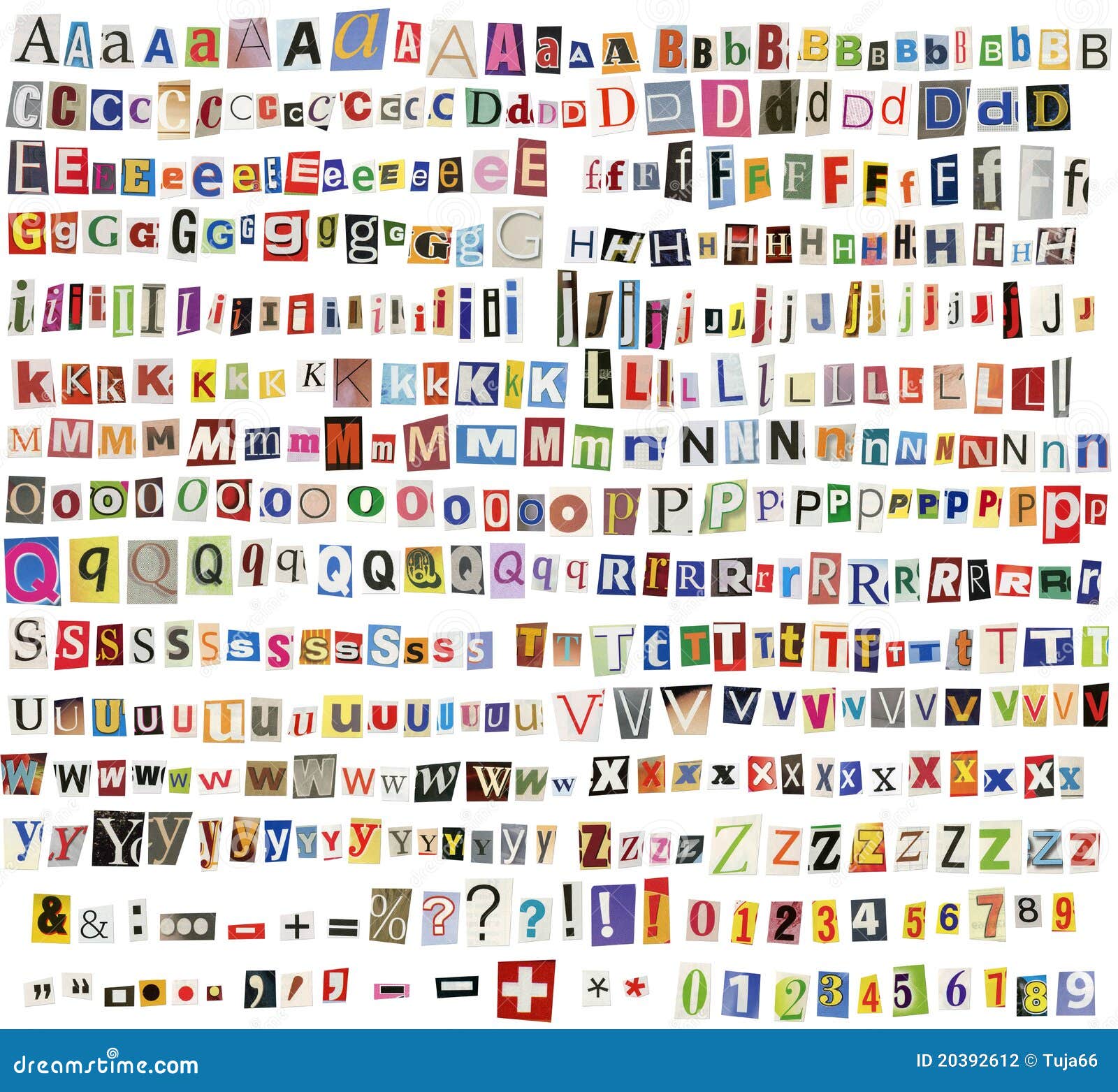 Alphabet de journal photo stock. Image of transmission - 20392612