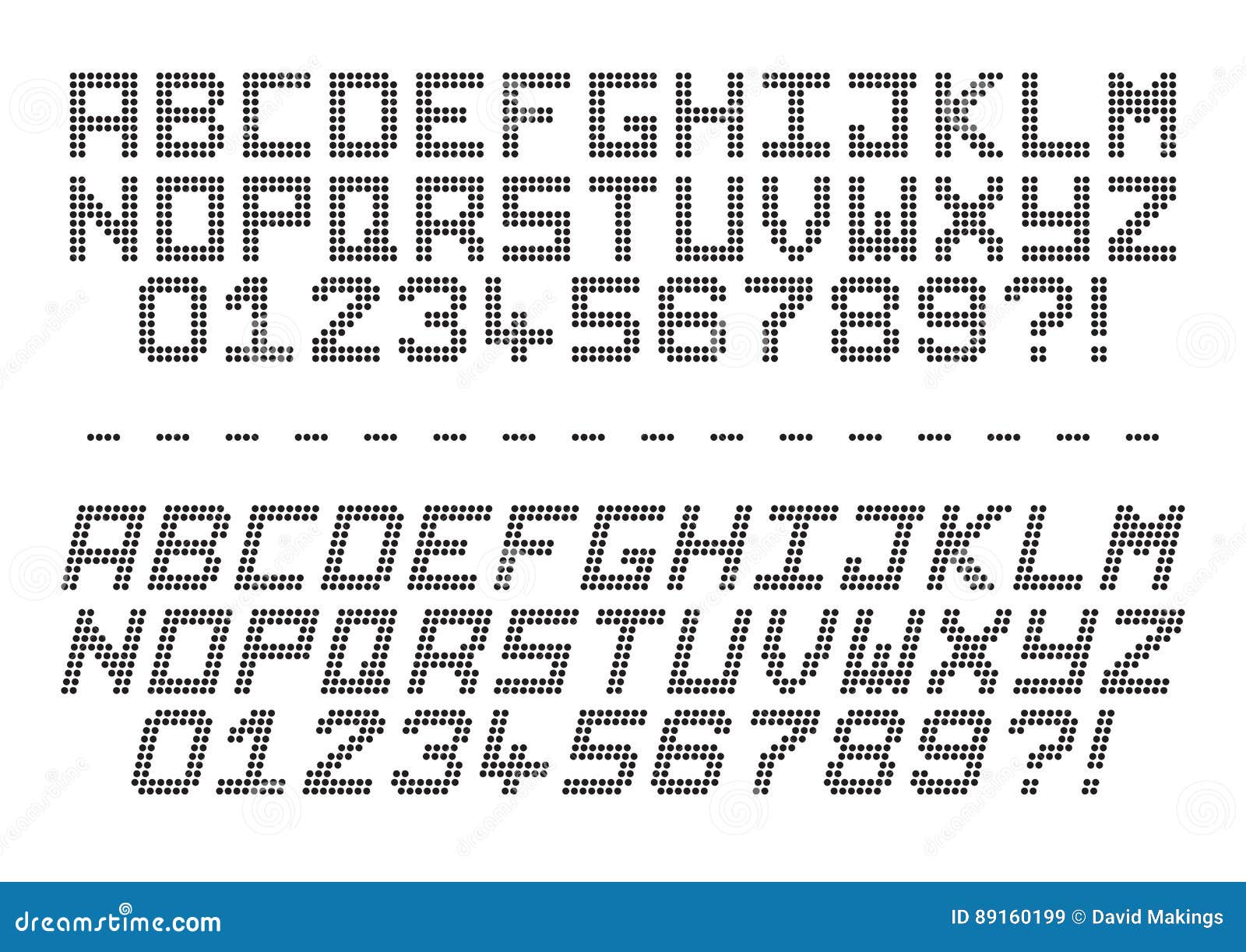 Alphabet de point illustration stock. Illustration du isolement - 89160199