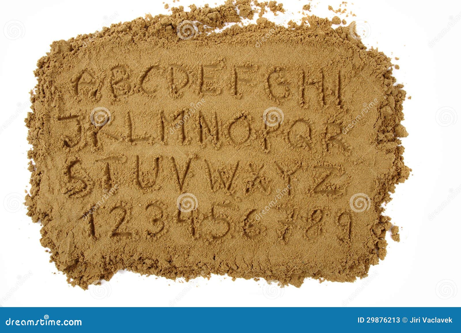 Alphabet de sable image stock. Image du apprenez, surface - 29876213
