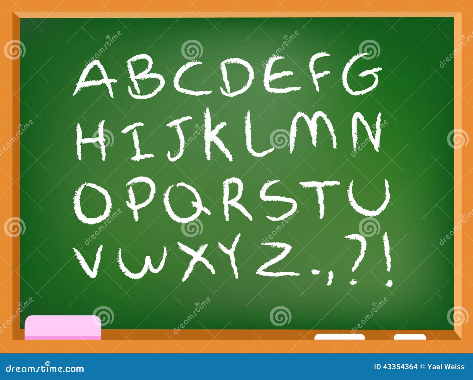 Alphabet de tableau illustration de vecteur. Illustration du tableau ...