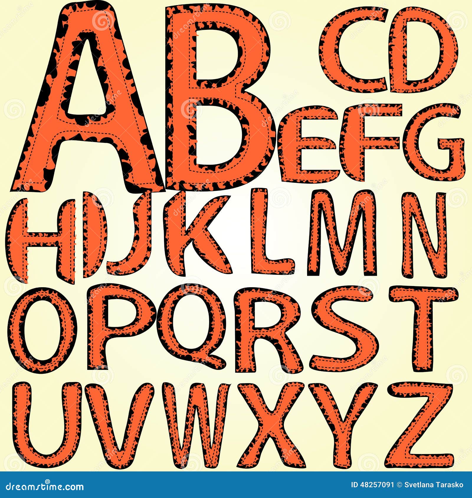 Letters Cut And Torn From Magazine On Wrinkled Paper Background. Vector ...