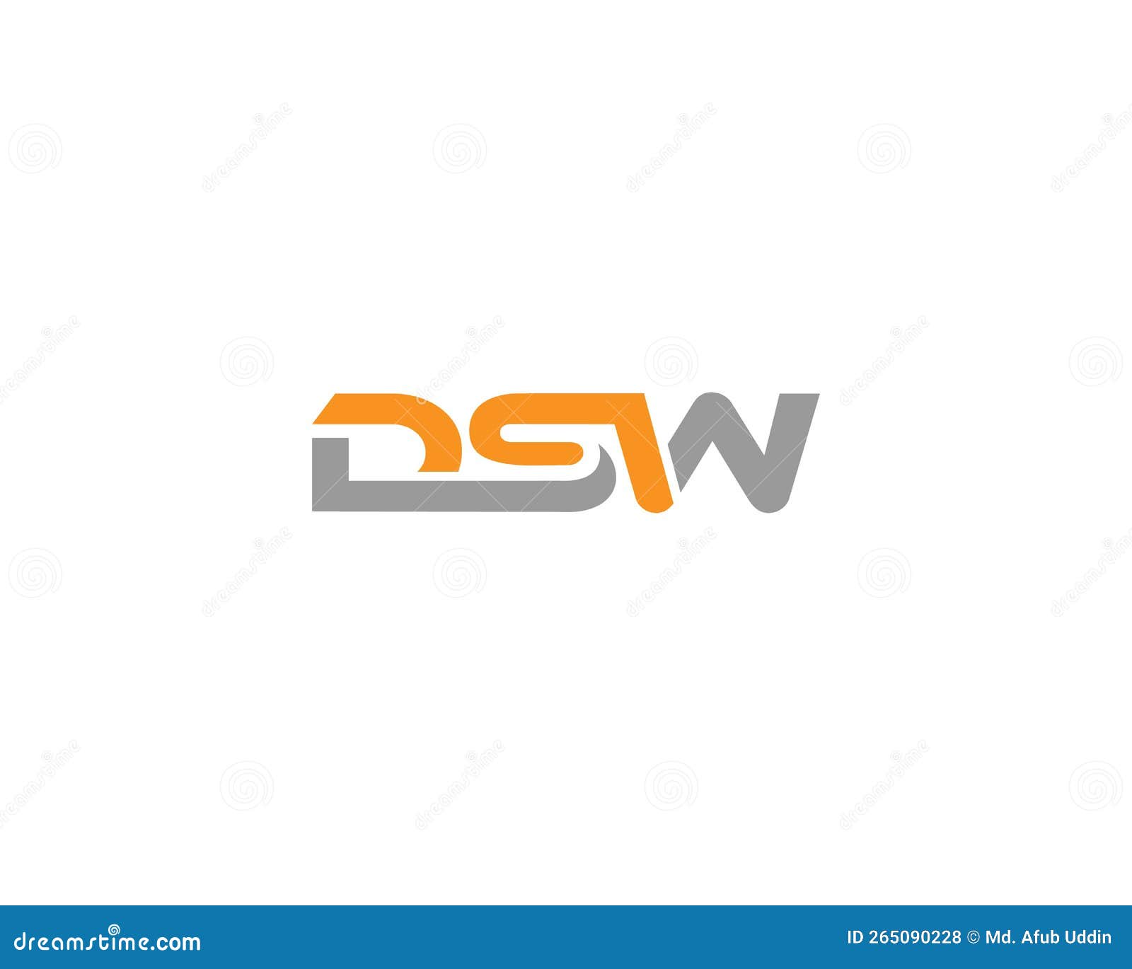 Alphabet DSW Letter Logo Icon Design Stock Vector - Illustration of ...