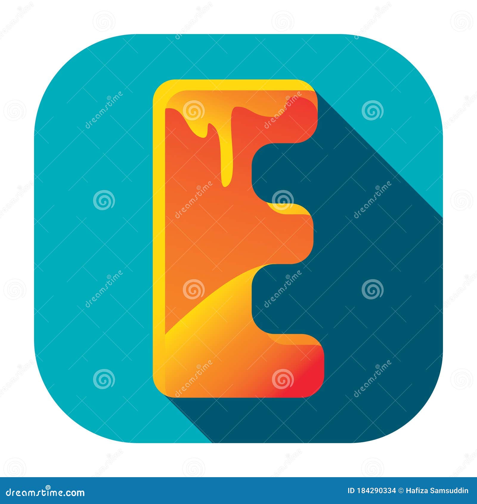 Alphabet E. Vector Illustration Decorative Background Design Stock ...