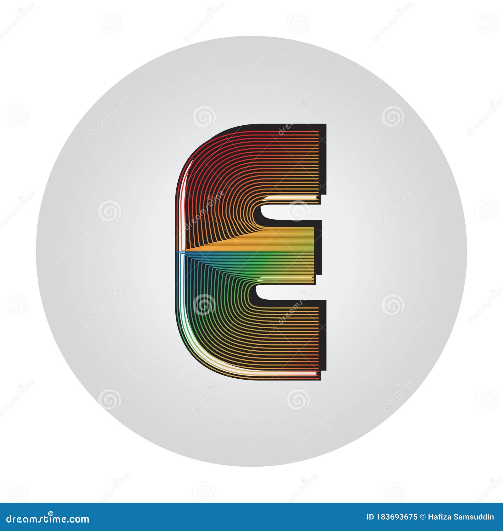 Alphabet E. Vector Illustration Decorative Background Design Stock ...