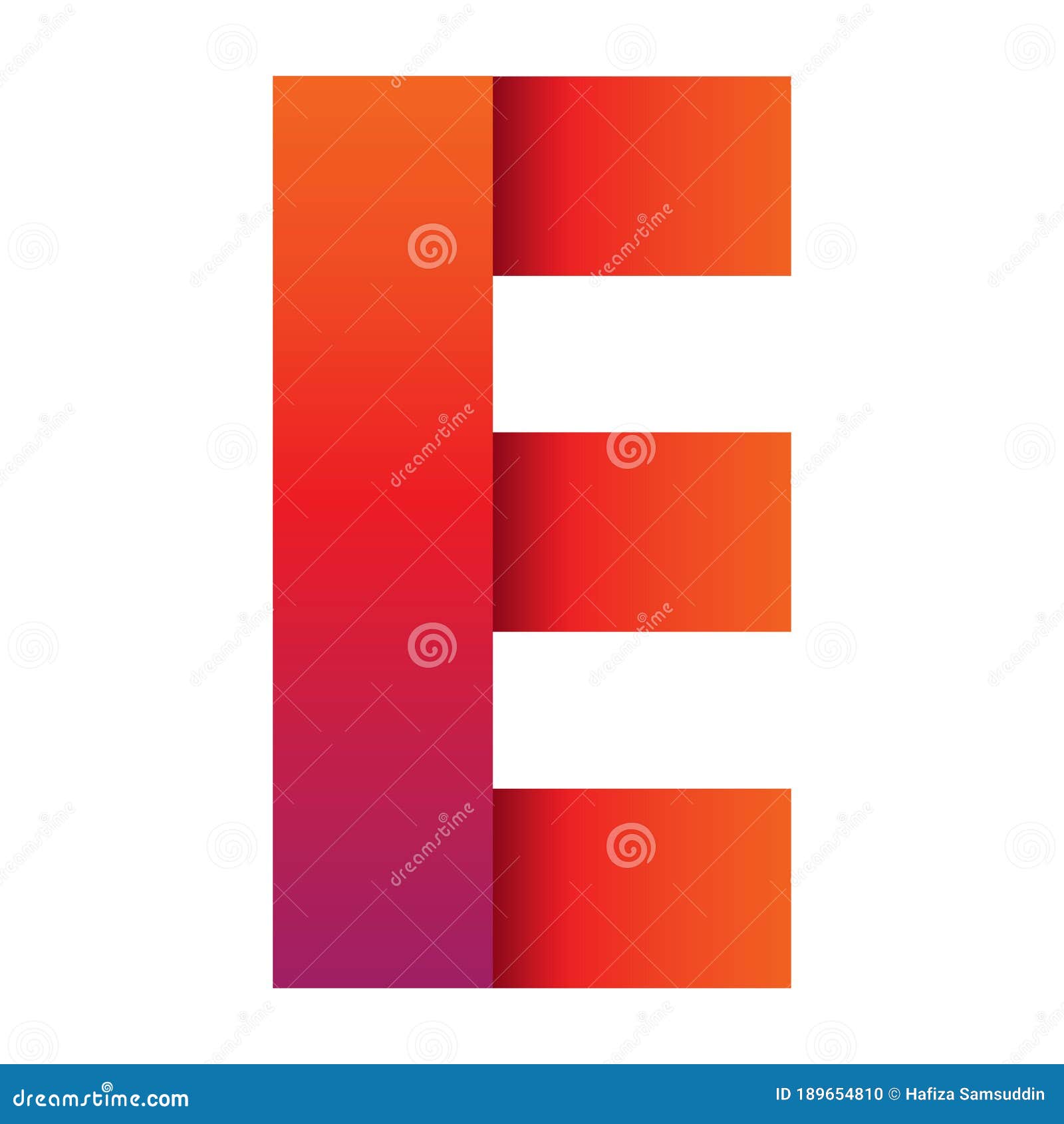 Alphabet E. Vector Illustration Decorative Design Stock Vector ...
