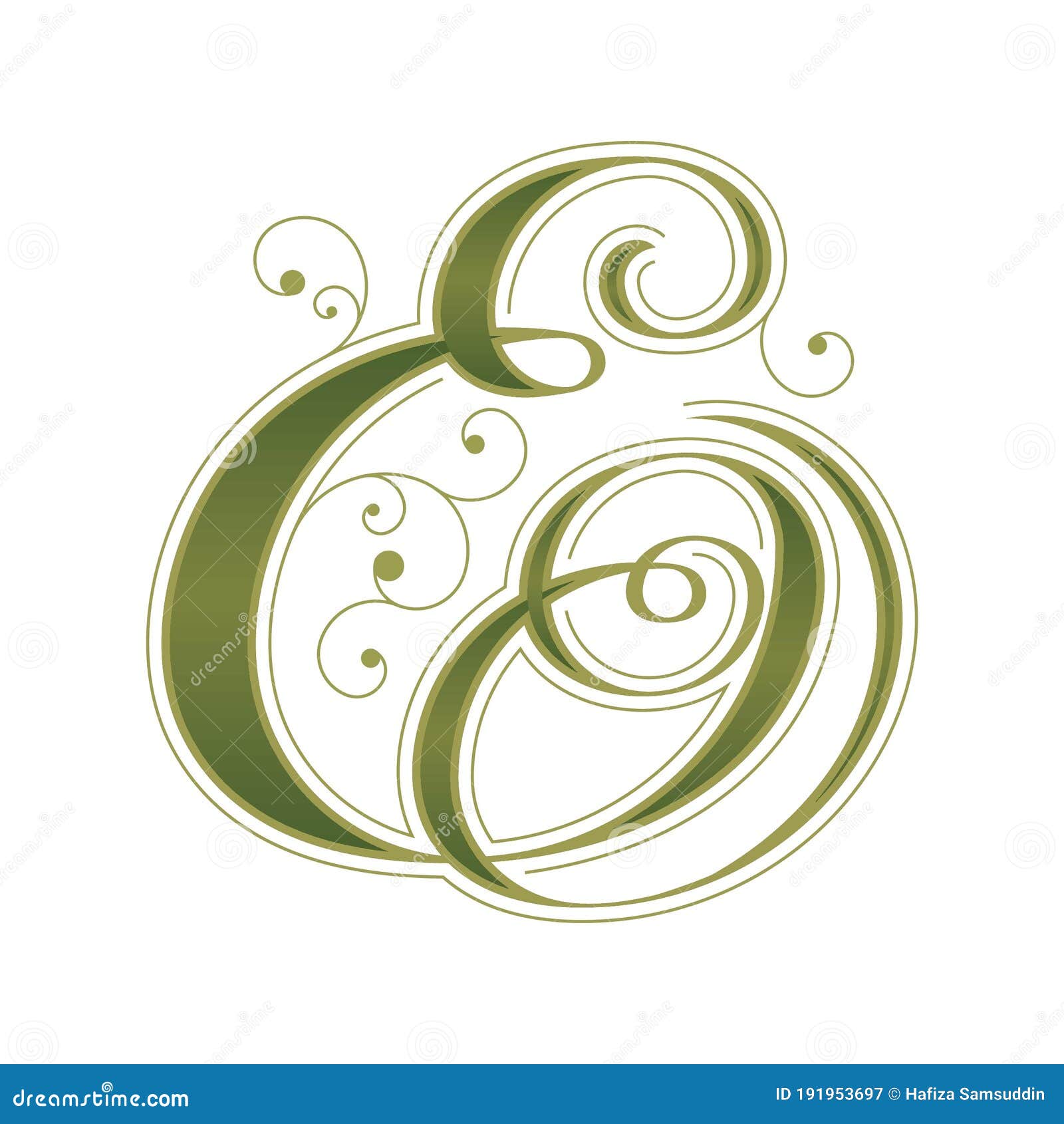 Alphabet E. Vector Illustration Decorative Design Stock Vector ...